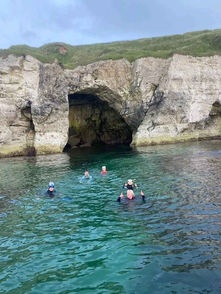 Snorkel the hidden caves of White Rocks and Dunluce Castle – Aquaholics ...